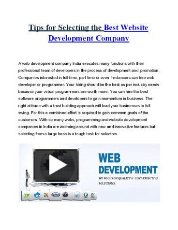 PPT – Best Website Development Company PowerPoint presentation | free ...