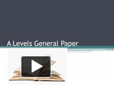 PPT – General Paper (1) PowerPoint presentation | free to download - id ...