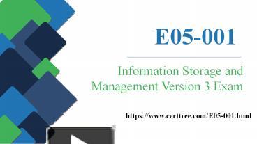 PPT – CertTree E05-001 ISM V3 training material PowerPoint presentation ...