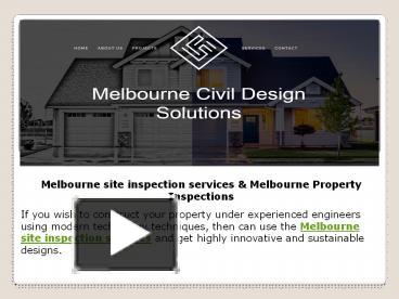PPT – Melbourne site inspection services & Melbourne Property ...