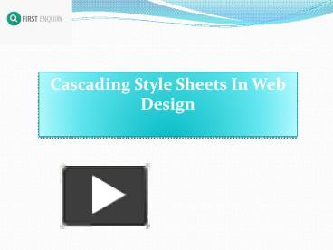 PPT – Cascading Style Sheets In Web Design PowerPoint presentation ...
