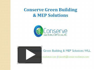 PPT – LEED Certification in Qatar - Conservesolution PowerPoint ...