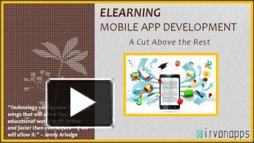 PPT – eLearning Mobile App Development- A Cut above the Rest PowerPoint ...