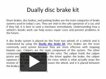 PPT – Dually disc brake kit PowerPoint presentation | free to download ...