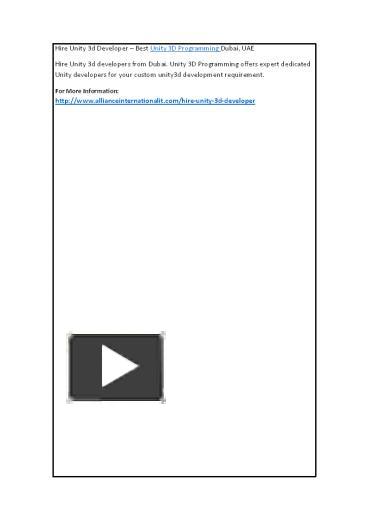 PPT – Unity 3D Programming (1) PowerPoint presentation | free to ...