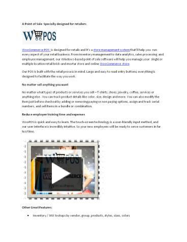 PPT – WooCommerce POS for Retailers | WooPOS Window Desktop App ...