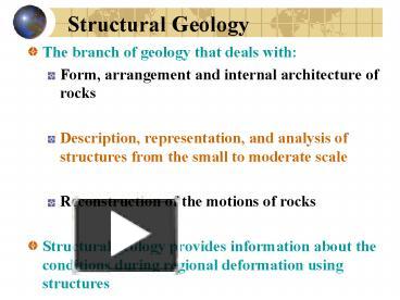 PPT – Structural Geology PowerPoint presentation | free to view - id ...