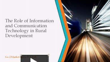 ICT in Rural Development in India presentation | free to download