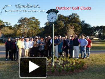 Outdoor golf clock presentation | free to download