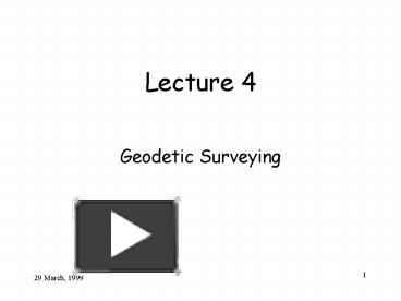 Geodetic Surveying presentation | free to view