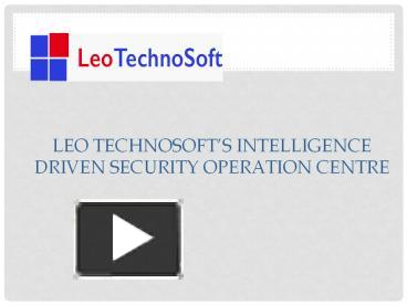 PPT – Intelligence Driven Security Operation analytics and reporting ...