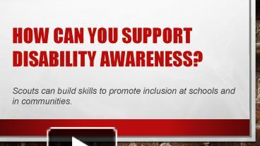 Disability Inclusion presentation | free to download