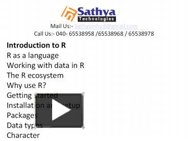 PPT – R Programming training in hyderabad PowerPoint presentation ...