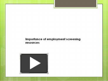 Employment Integrity Test presentation | free to download