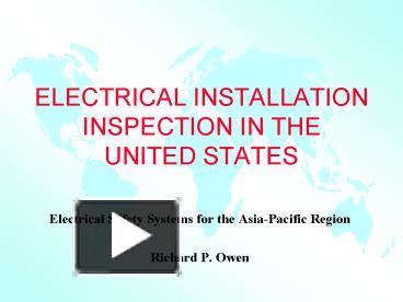 ELECTRICAL INSTALLATION INSPECTION IN THE UNITED STATES presentation ...