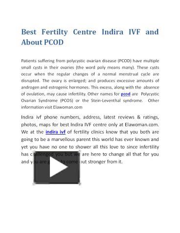 PPT – Indira IVF and PCOD PowerPoint presentation | free to download ...