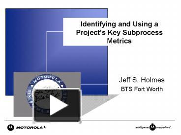 PPT – Identifying and Using a Project PowerPoint presentation | free to ...