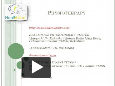 Physiotherapy presentation | free to download