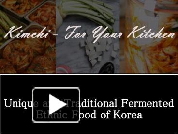 PPT – Kimchi - For Your Kitchen PowerPoint presentation | free to ...