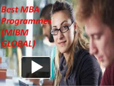 PPT – The flexibility provided by Best MBA Programmes PowerPoint ...