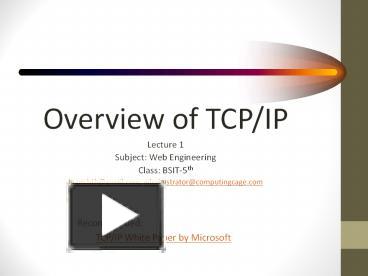 TCP/IP presentation | free to download