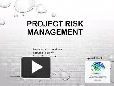 Risk Analysis and Management presentation | free to download