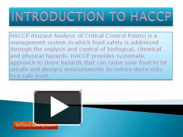 HACCP Training is compulsory for food business presentation | free to ...