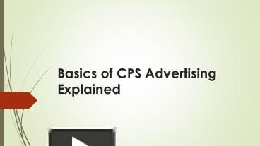 PPT – Basics of CPS Advertising explained PowerPoint presentation ...