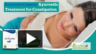 Arozyme Capsule Ayurvedic Treatment for Constipation, Hard Stools ...