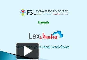 Litigation management Software presentation | free to download
