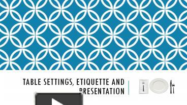Table setting presentation | free to download