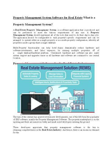 Property Management System Software presentation | free to download