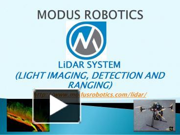 PPT – LiDAR Mapping Drone PowerPoint presentation | free to download ...