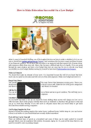 How to Make Relocation Successful On a Low Budget presentation | free ...
