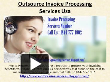 PPT – Outsource Invoice Processing Services Usa? PowerPoint ...