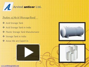 PPT – Acid Storage Tank PowerPoint presentation | free to download - id ...