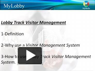 Lobby Track Visitor Management presentation | free to download