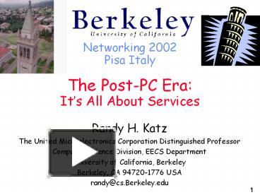 PPT – Randy H. Katz PowerPoint presentation | free to download - id ...