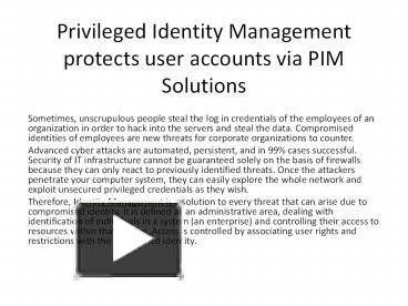 Privileged identity management protects user accounts via pim ...