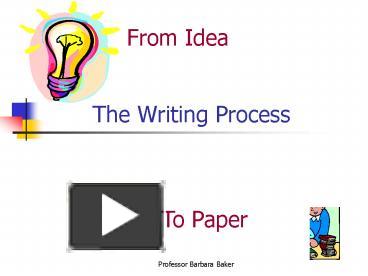 PPT – The Writing Process PowerPoint presentation | free to view - id ...
