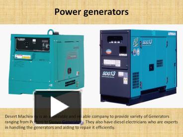 PPT – Power generators PowerPoint presentation | free to download - id ...