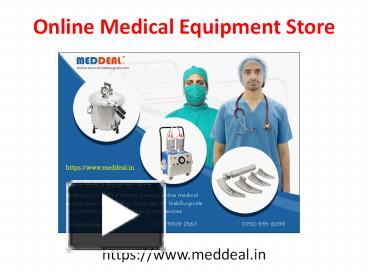 Online Medical Equipment Store presentation | free to download