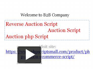 PPT – Auction Script - Reverse Auction Script - Auction php Script ...