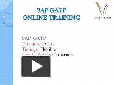 SAP GATP Training Material presentation | free to download