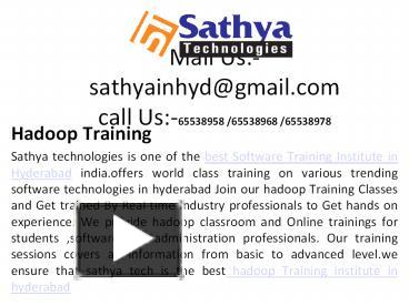 PPT – Hadoop training institute in hyderabad PowerPoint presentation ...