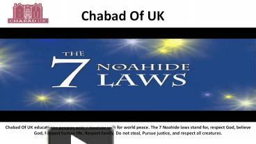 PPT – 7 Noahide Laws For World Peace (1) PowerPoint presentation | free ...