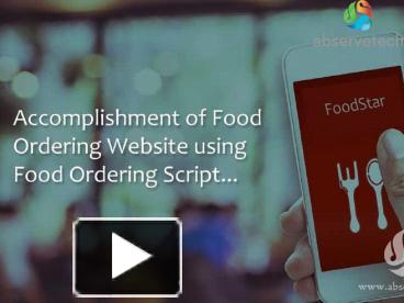 Accomplishment Of Food Ordering Website Using Food Ordering Script ...