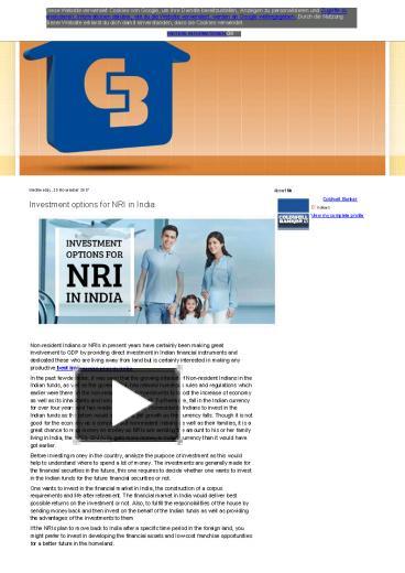 Investment options for NRI in India presentation | free to download