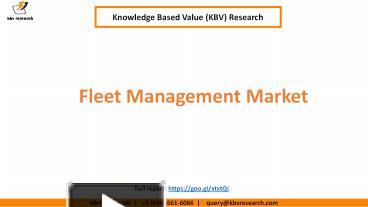 Fleet Management Market Growth presentation | free to download