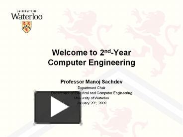 Welcome to 2nd-Year Computer Engineering presentation | free to view